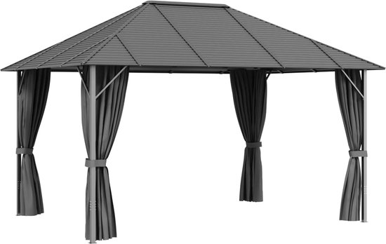 La Dolce Vita - Prieel met zijwanden en dak 4x3 m antracietkleurig ...