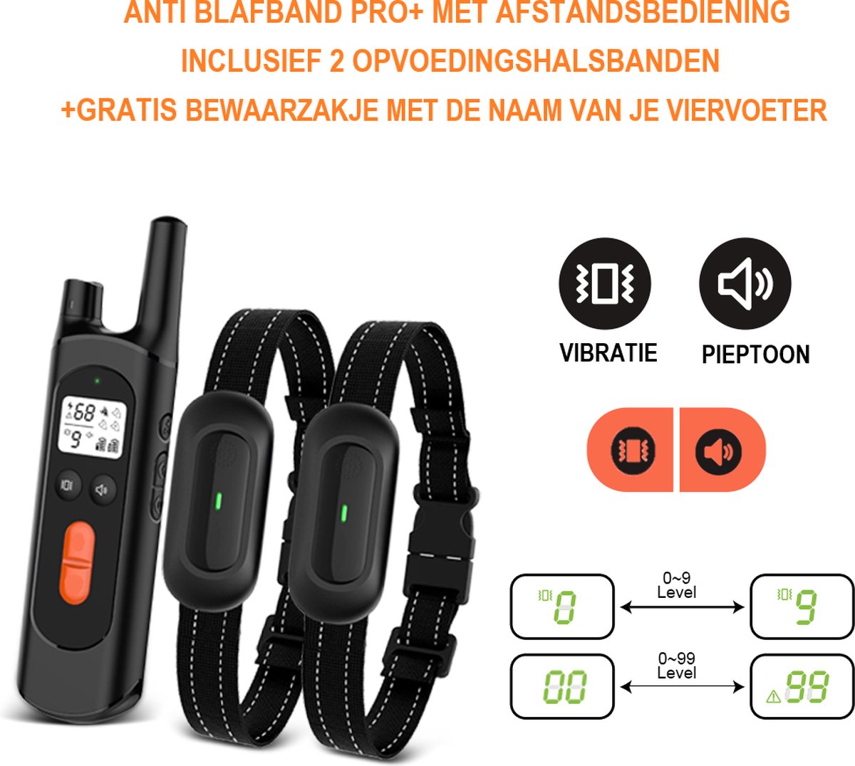 Comfy pets® Anti Blafband Pro - ZWART - 2023 - Opvoedingshalsband ...