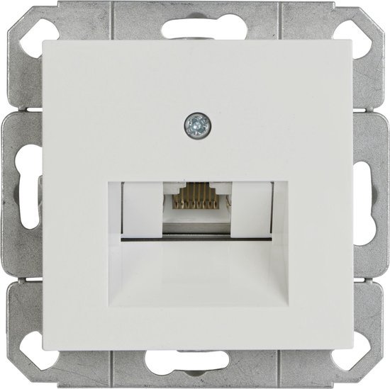 GIRA systeem 55 - Wandcontactdoos RJ-45 - Enkelvoudig - Wit | bol.com