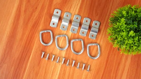 Belle Vous Ijzeren Kist Klem D-ring set met Brackets en Schroeven (8 ...