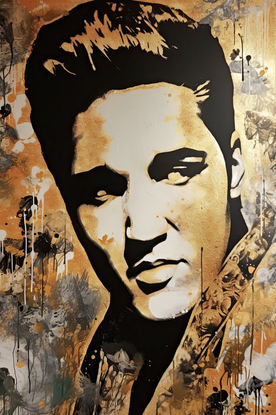 Elvis Presley Poster - The King of Rock and Roll - Portret - Muziek ...