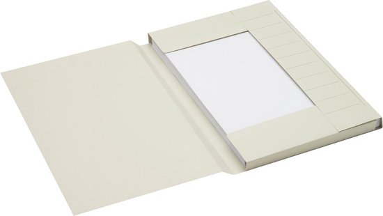 Dossiermap Secolor folio 3 kleppen 225gr grijs | 25 stuks | bol.com