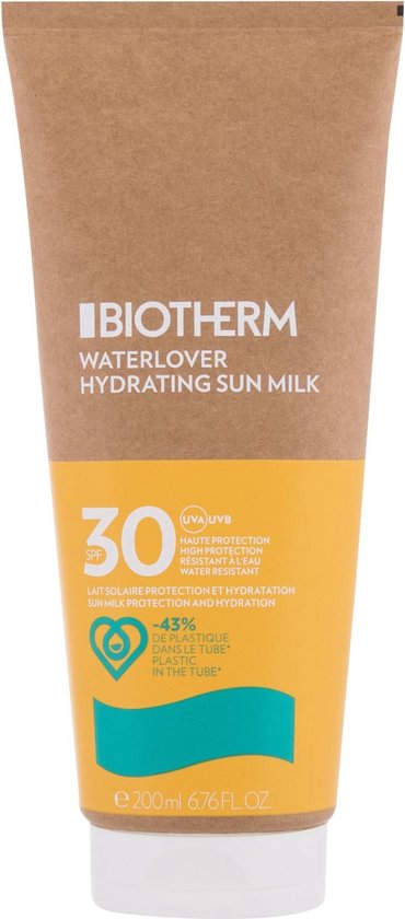 Zonnebrandcrème Waterlover Hydrating Sun Milk Biotherm SPF 30 (200 ml ...