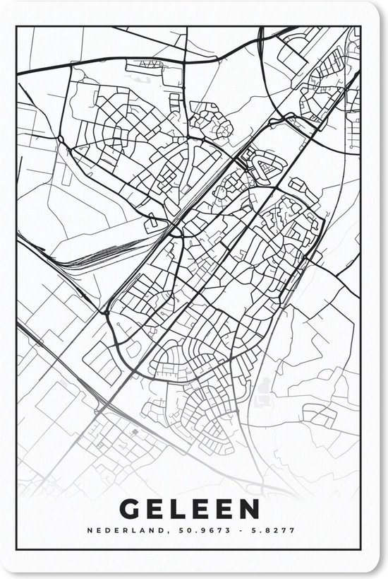 Kaart - Geleen - Zwart - Wit | bol.com