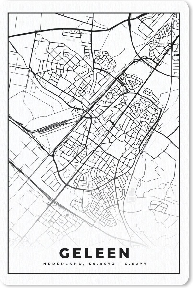 Kaart - Geleen - Zwart - Wit | bol.com