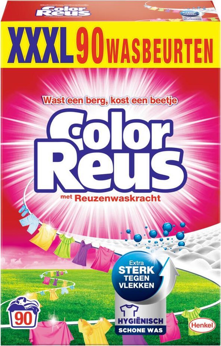 Color Reus Waspoeder Wasmiddel - Voordeelverpakking - 90 wasbeurten ...