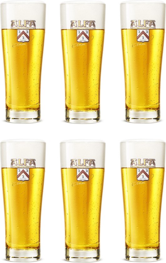 Alfa Bierglas Stoer 200 ml - 6 Stuks | bol.com