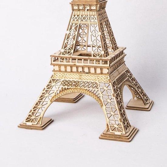 Robotime 3D puzzel modelbouw pakket Eiffeltoren 23 Cm Hout Naturel 122 ...