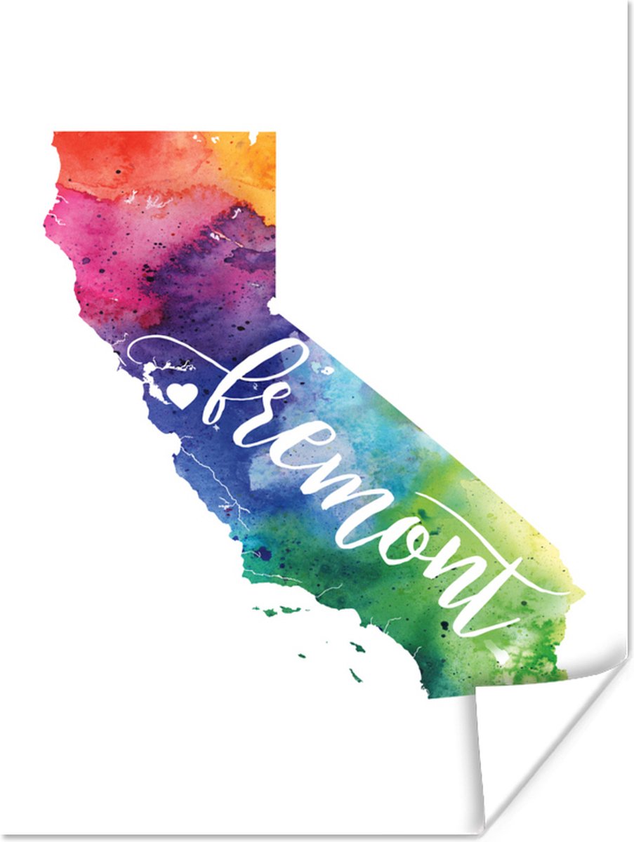 Une illustration de Fremont en Californie poster 30x40 cm - petit ...