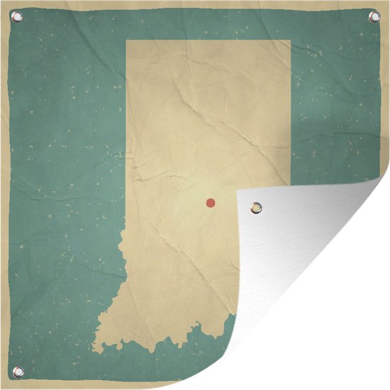 Illustration d'une carte de l'Indiana avec un point rouge où se trouve ...