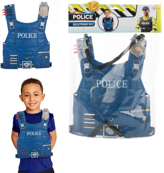 Kogelvrij politie vest - verkleed speelgoed - voor kinderen - 42 x 30 ...