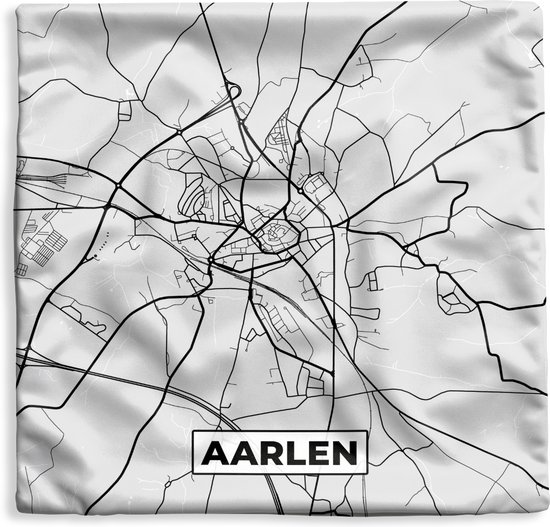 Kussenhoes 45x45 cm - Stadskaart – Plattegrond – België – Zwart Wit ...