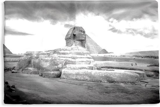 Kussenhoes 50x30 cm - De Sfinx van Gizeh die voor de grote piramide van ...