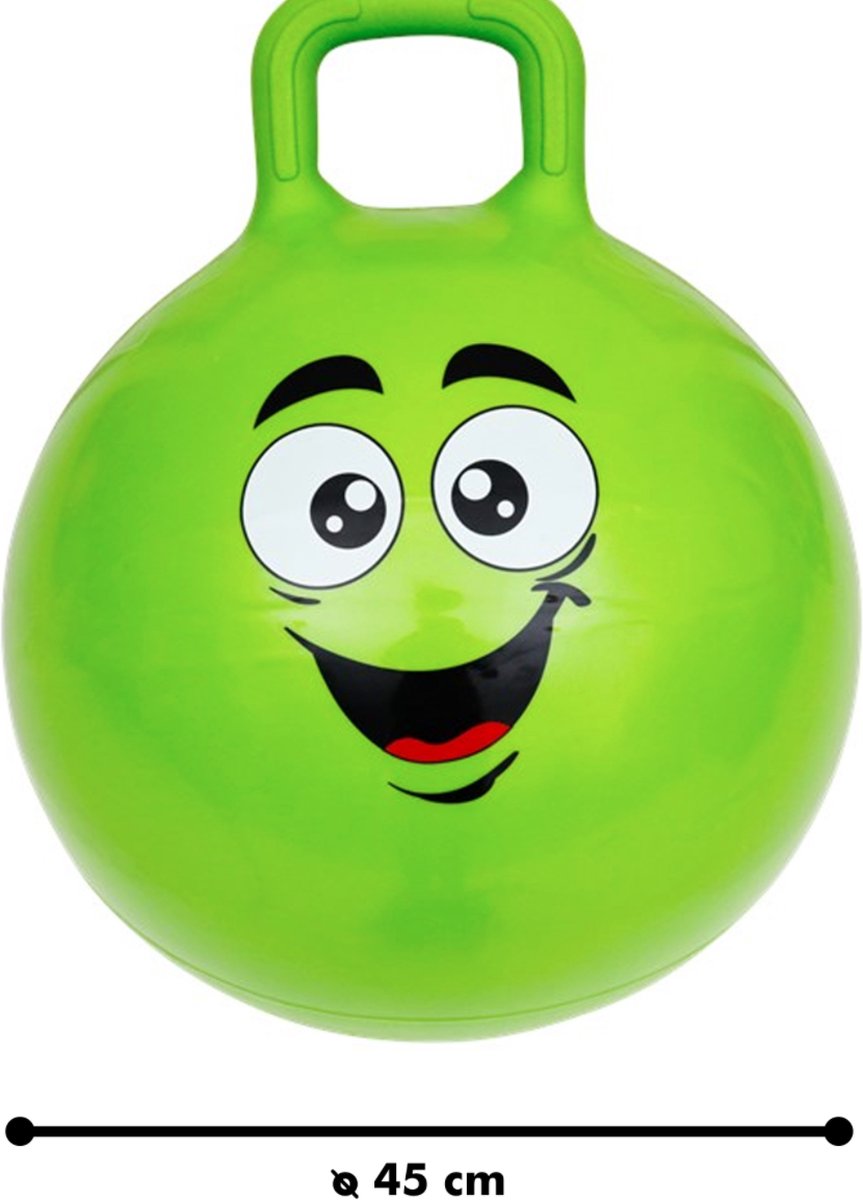 In Round Skippybal Set – ø 45 cm – Geel en Groen – 2 Skippyballen ...