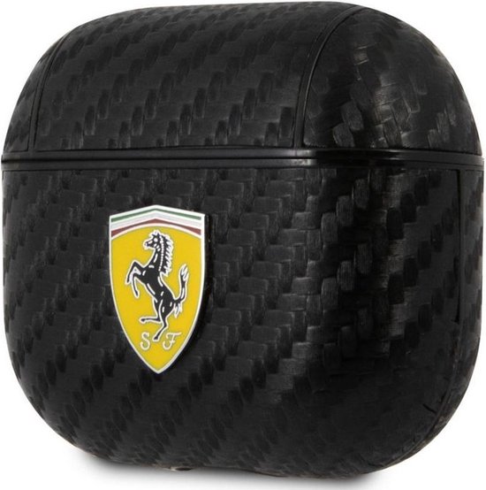 Ferrari Carbon AirPods Case - Apple Airpods 3 - Zwart | bol