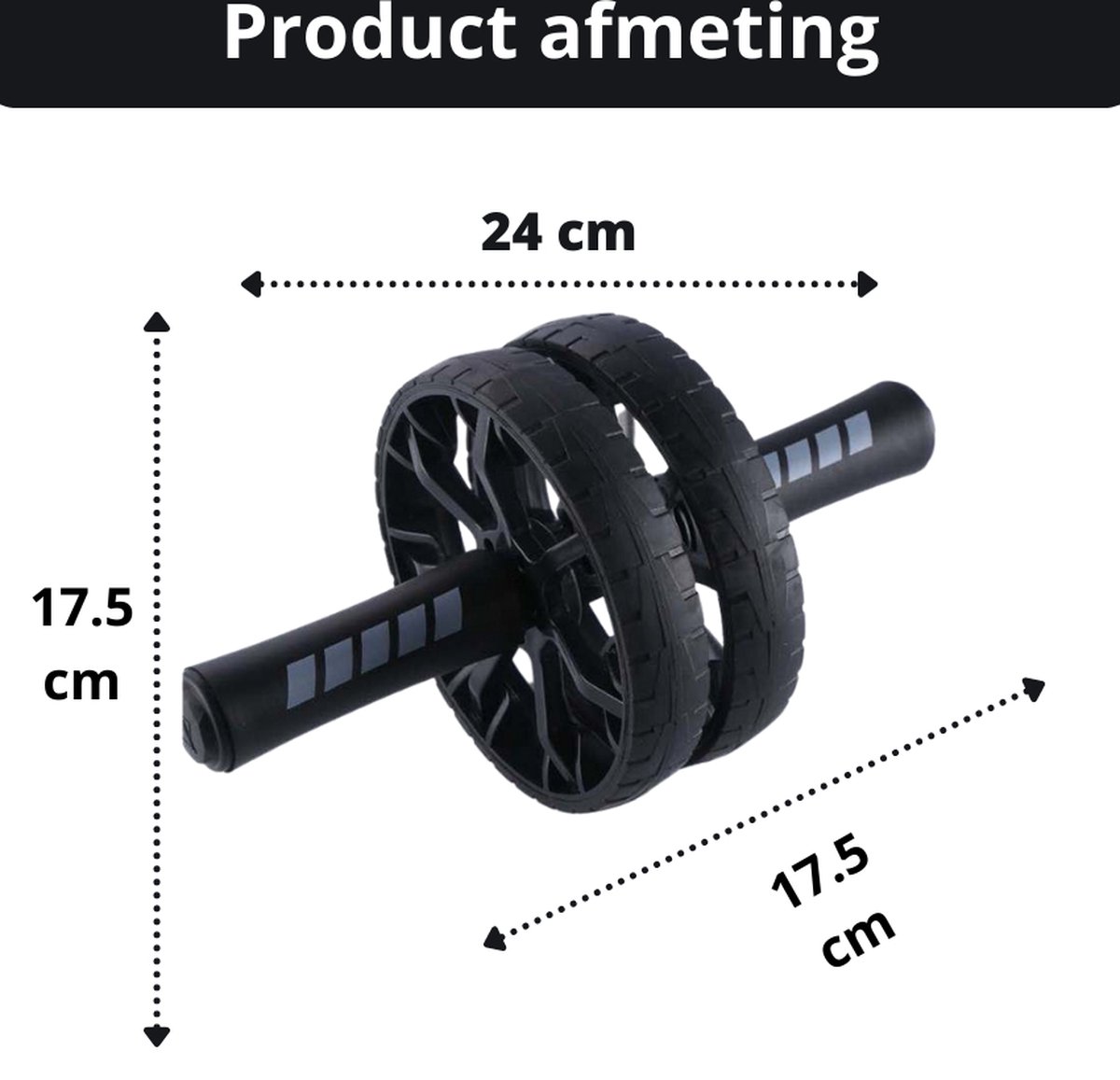 ab roller-ab wheel- buikspierwiel- buikspiertrainer-fitness- buikspier trainer-dubbel... | bol.com