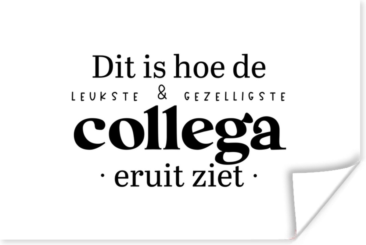 Poster 'Dit is hoe de leukste & gezelligste collega eruit ziet ...