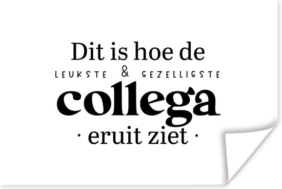 Poster 'Dit is hoe de leukste & gezelligste collega eruit ziet ...