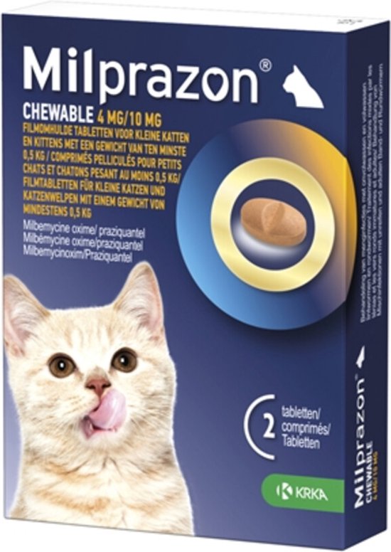 Milprazon Ontworming Kauwtabletten Kleine Kat 2 stuks | bol