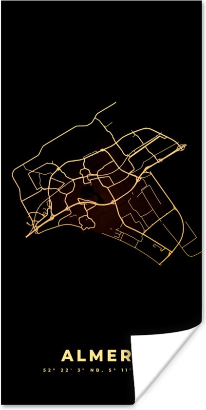 Poster Almere - Stadskaart - Plattegrond - Kaart - 40x80 cm | bol