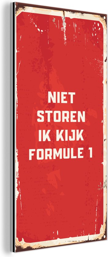 Wanddecoratie Metaal - Aluminium Schilderij Industrieel - Niet storen ...