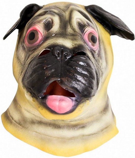 verkleedmasker hond 40 x 30 cm latex bruin | bol
