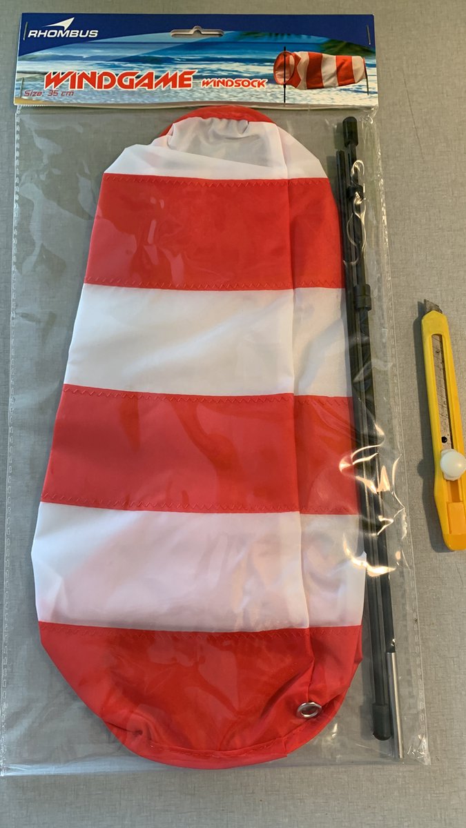 Rhombus Windsok 13x35 cm Rood/Wit | Games | bol.com