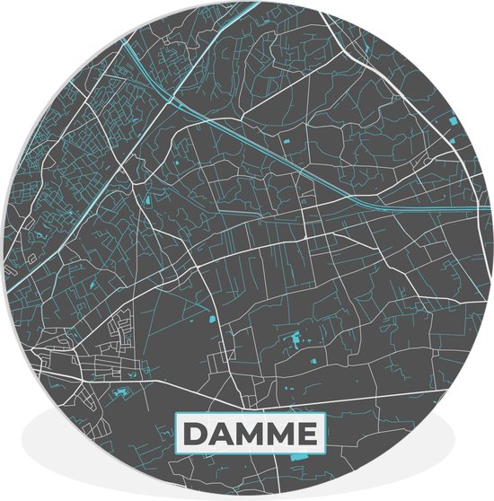 WallCircle - Wall Circle - Wall Circle Indoor - België - Damme - City Map - Map -... | bol.com