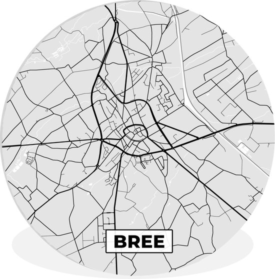 Wall Circle - Wall Circle Indoor - Zwart Wit - België - Map - City Map ...
