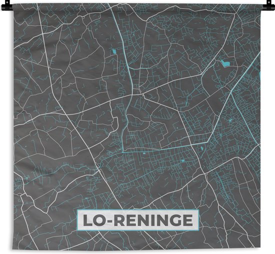 Wandkleed - Wanddoek - Kaart – Plattegrond – Stadskaart – Lo Reninge ...