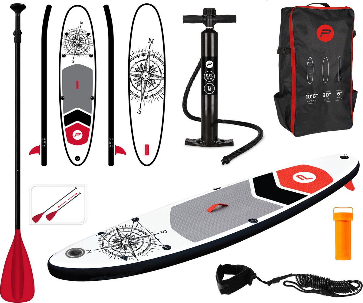 PURE4FUN SUP Board - Opblaasbaar Paddle Board - Complete Set - Met Pomp ...