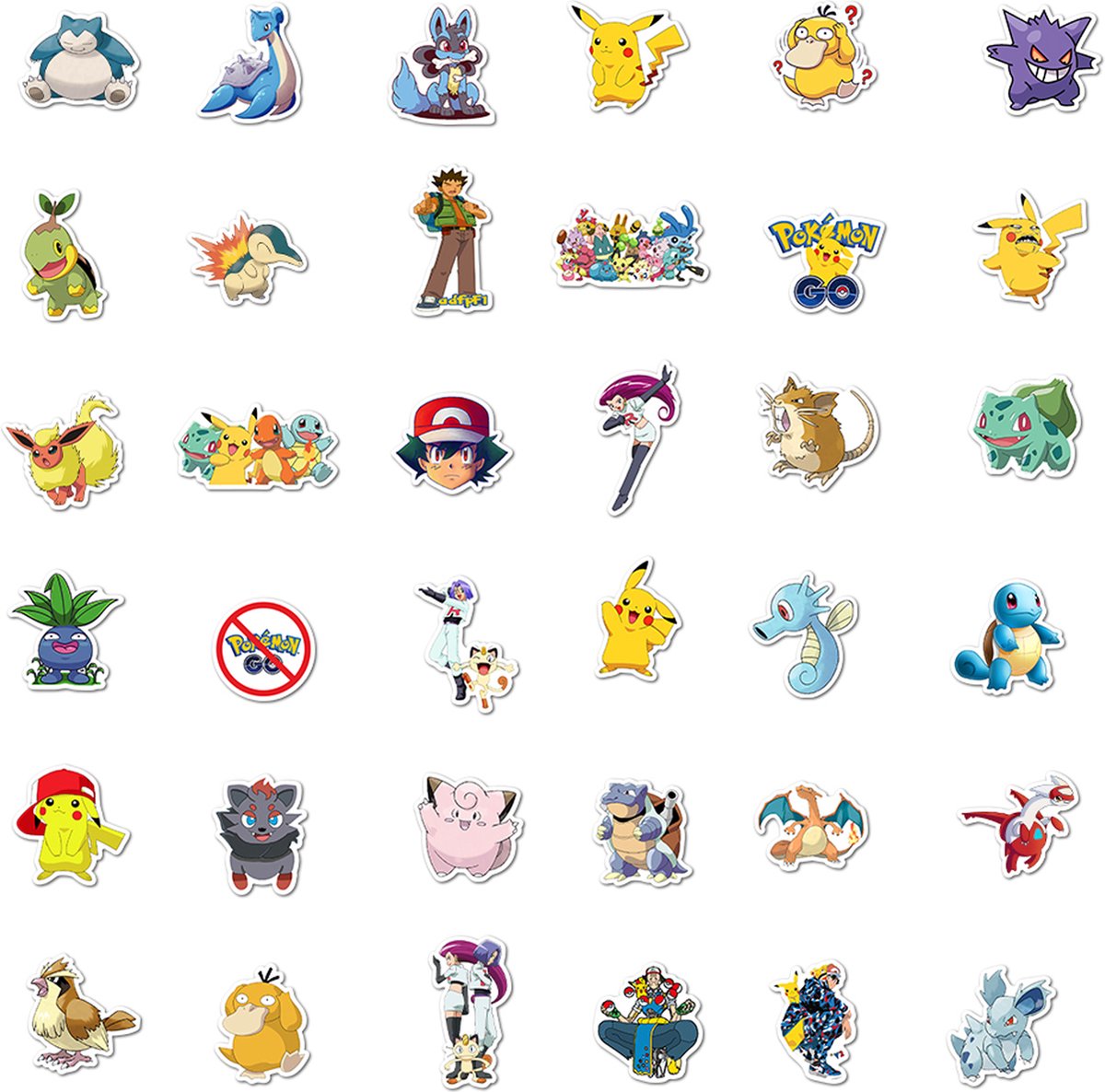 Pokémon Stickers - set 50 stuks - Laptop Stickers - Stickervellen ...