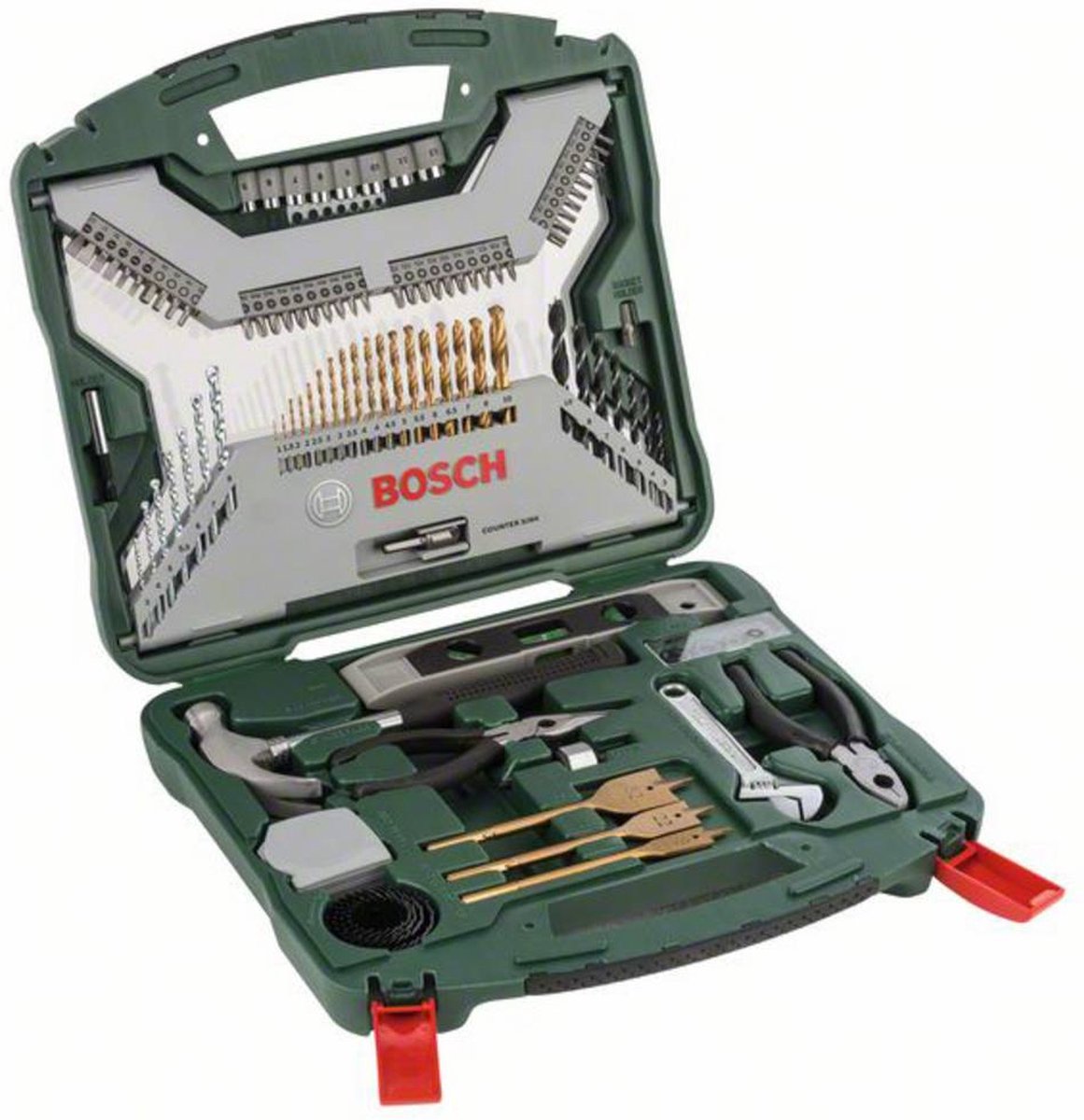Bosch X-Line borenset - 103-delig - Hout, metaal en steen | bol.com