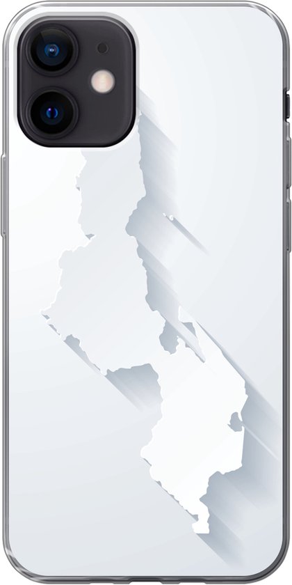 iPhone 12 hoesje - tekening van het silhouet van Malawi - Siliconen Telefoonhoesje | bol.com