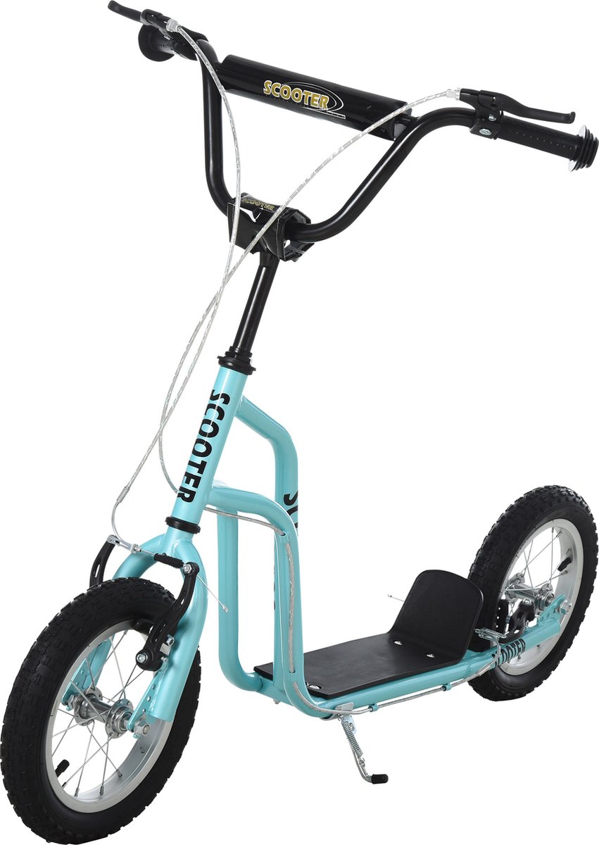 HOMCOM Kinderscooter stuur verstelbare step met luchtbanden 12 inch ...