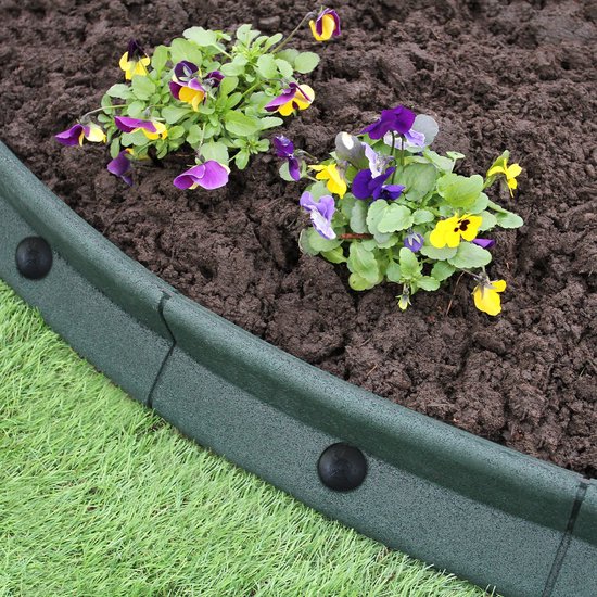Flexibele Borderrand tuin - Groen - Set: 24 x 1.2 meter (120 x 8.1 x 8.1 cm) - UV- en... | bol