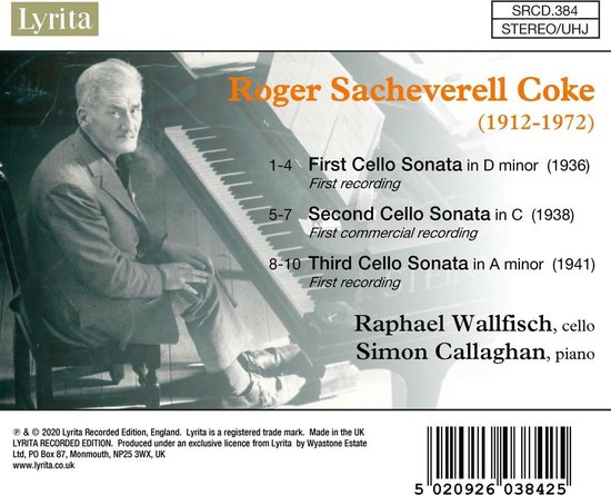 Raphael Wallfisch & Simon Callaghan - Coke: Cello Sonatas (CD), Raphael Wallfisch &... | bol