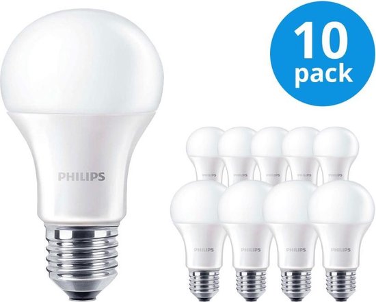 Voordeelpak 10x Philips Corepro LEDbulb E27 Peer Mat 5.5W 470lm - 827 Zeer Warm Wit |... | bol.com
