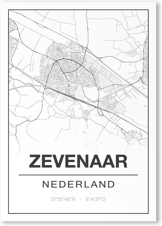 Poster/plattegrond ZEVENAAR - A4 | bol