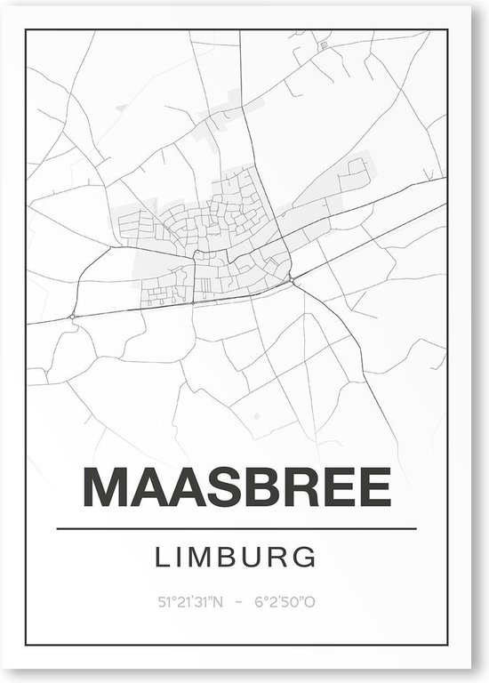 Poster/plattegrond MAASBREE - A4 | bol