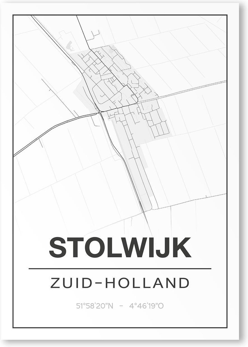 Poster/plattegrond STOLWIJK - 30x40cm | bol.com