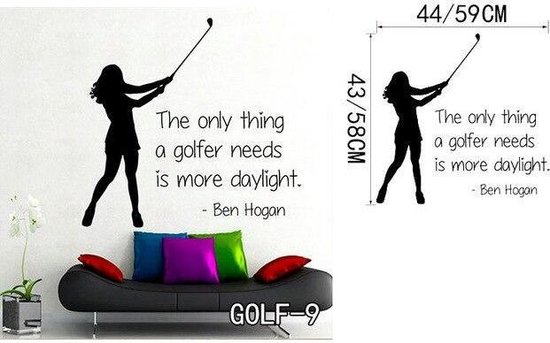 3D Sticker Decoratie Playing Golf Vinyl Wall Stickers Vinyl Decals ...