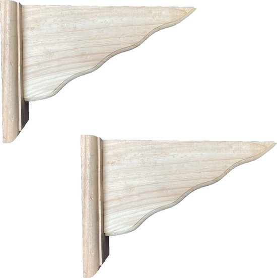 6x Plankdragers/planksteunen hout 16 x 25 cm - grenen / ongelakt - 160 ...