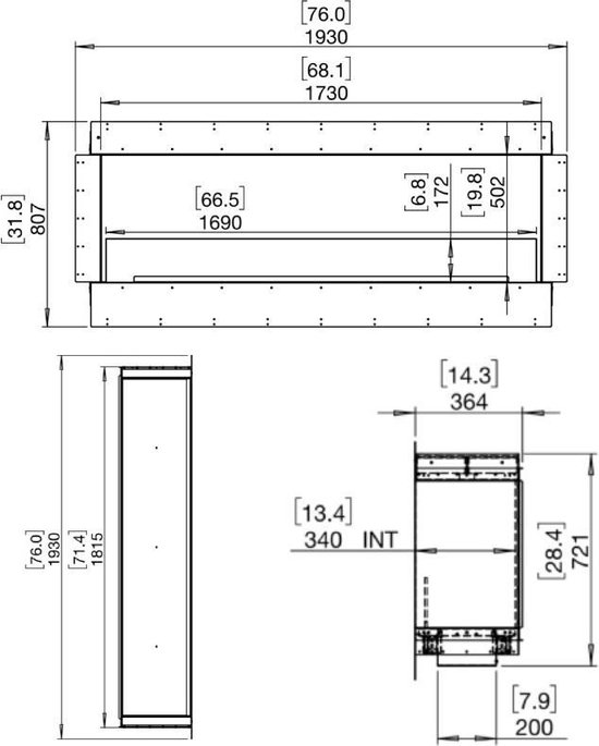 Eco Smart Fires Flex 68SS Bio-ethanol Inbouwhaard Front | bol.com