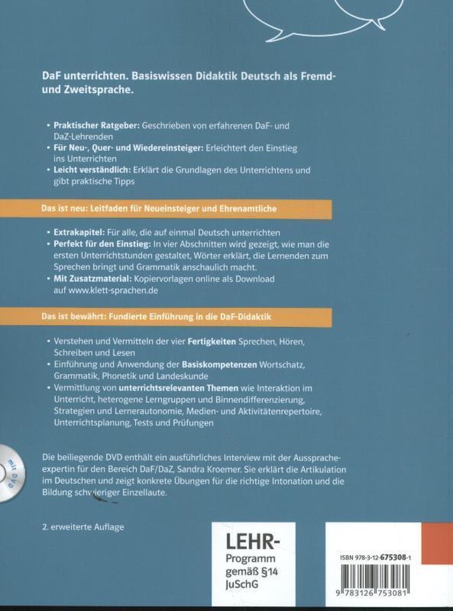 DaF unterrichten. Buch + Video-DVD | 9783126753081 | Boeken | bol.com