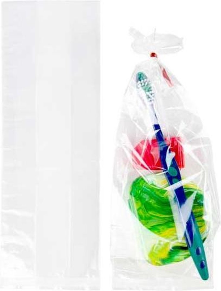 Plastic Zakken 8,9x5,7x24,8cm met zijvouw (100 stuks) | Plastic zak ...