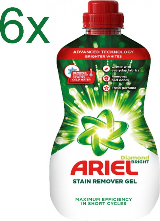 Ariel Diamond Bright Vlekverwijderaar Vloeibaar Witte Was 6x 950 ml ...