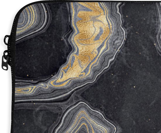 Laptophoes 15.6 inch - Edelstenen - Geode steen - Agaat - Laptop sleeve ...