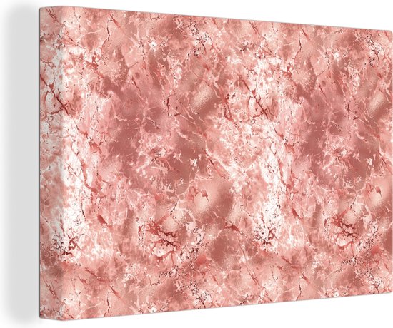 Canvas Schilderij Rosé - Marmer - Stenen - Luxe - 120x80 cm ...