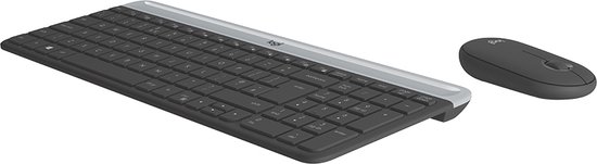 Logitech MK470 - Toetsenbord RF Draadloos - QWERTY - Deens, Fins, Noors, Zweeds / Grafiet | bol
